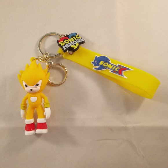 Accessories | Super Sonic The Hedgehog Yellow Key Chain Key Ring Sega ...